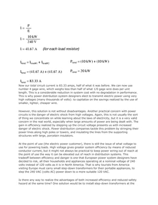 Single phase power systems | DOCX