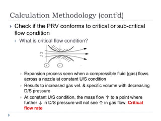 Pressure Relief Valve Sizing for Single Phase Flow | PPTX