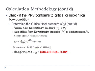 Pressure Relief Valve Sizing for Single Phase Flow | PPTX