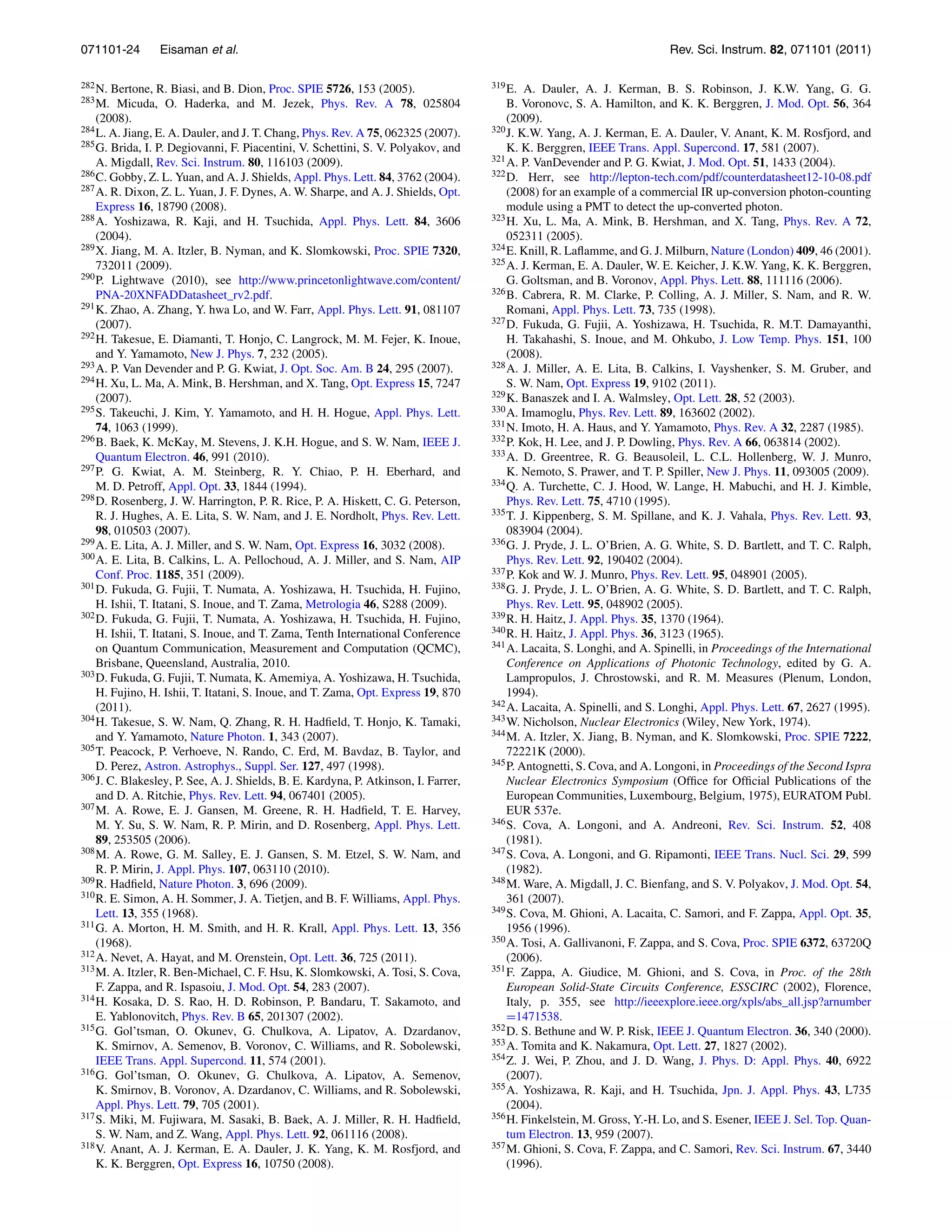 Single photon sources and detectors | PDF
