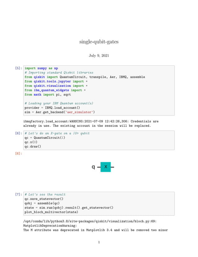Single qubit-gates operations | PDF