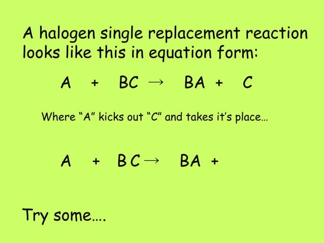 Single Replacement Reactions | PPT