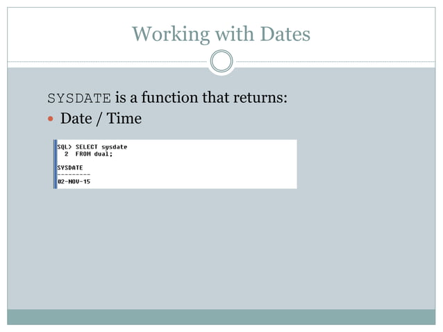 Single row functions | PPT Single row functions | PPT