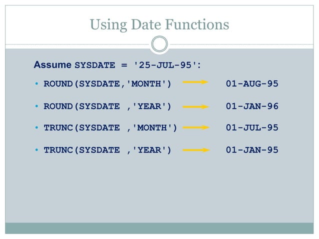 Single row functions | PPT