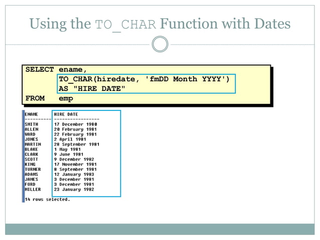 Single row functions | PPT