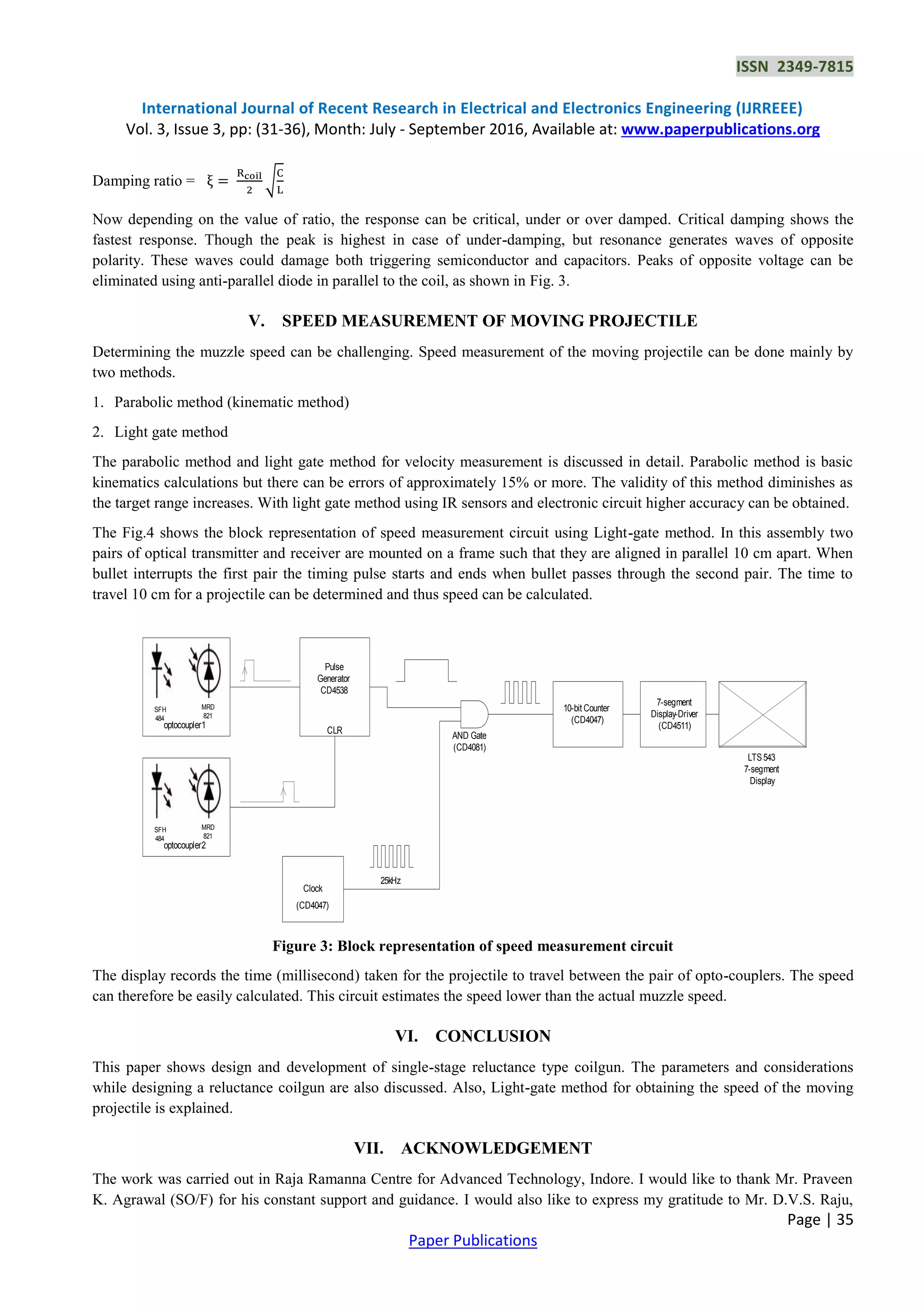 Single Stage Reluctance Type Coilgun Pdf