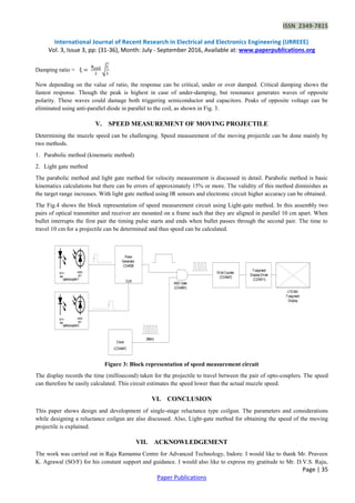 Single-Stage Reluctance Type Coilgun | PDF