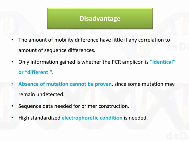 Single Strand Conformation Polymorphism Pptx