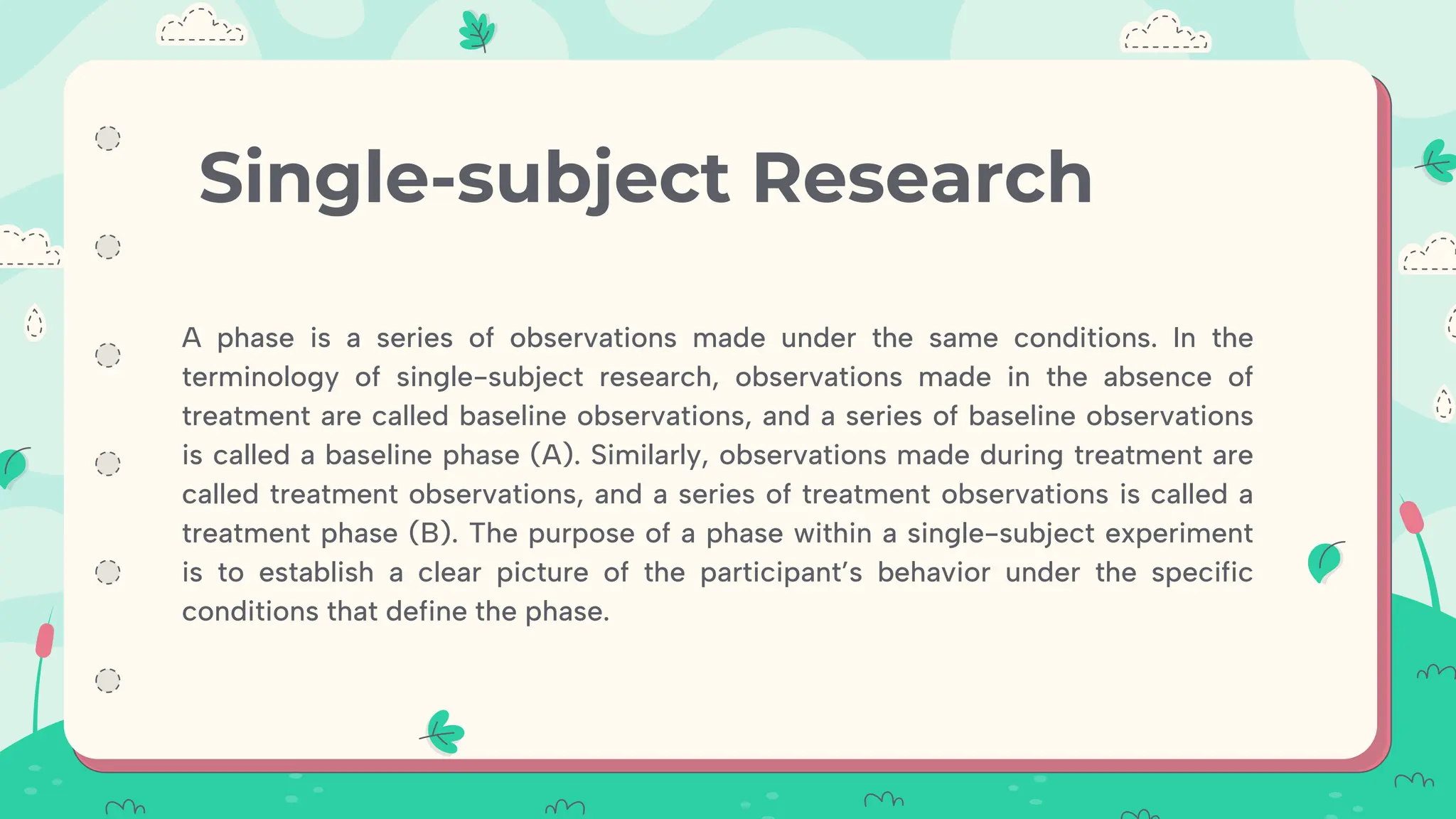 Single-subject Research / research study | PPT
