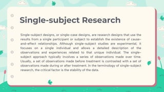 Single-subject Research / research study | PPT