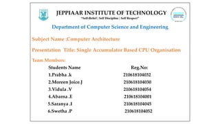 Single accumulator based CPU.pptx