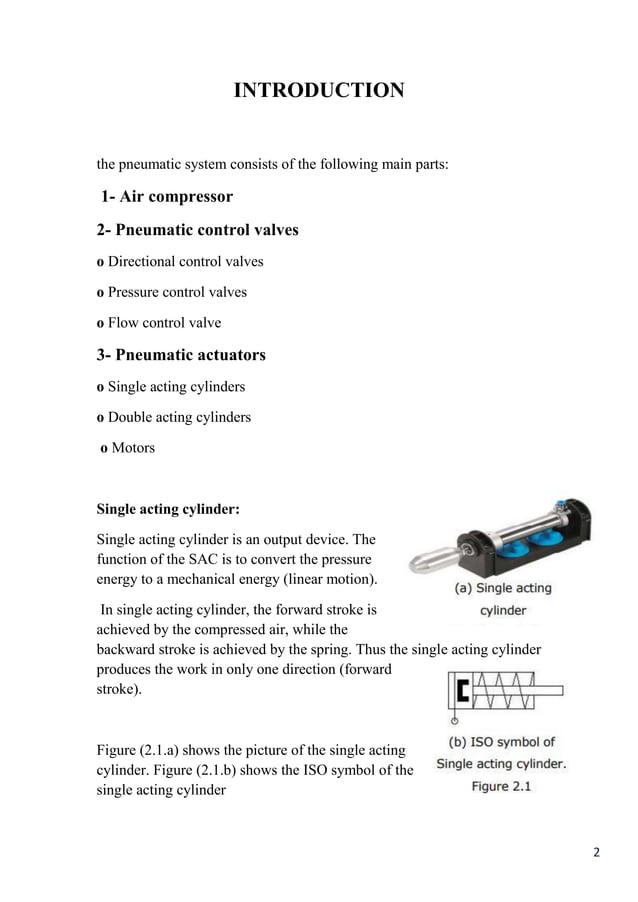 Single action cylinder | PDF