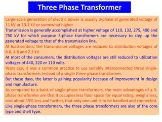 Single and 3 phase transformer | PPTX