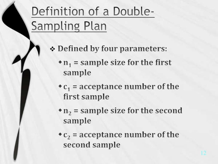 Single and double sampling