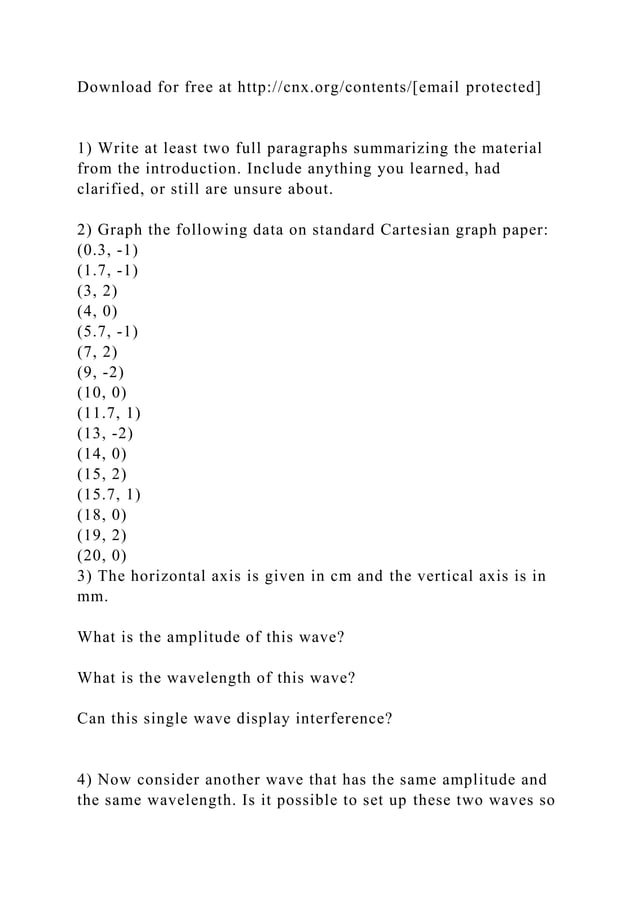 Single and Double Slit Experiments OverviewIn this module, youll .docx