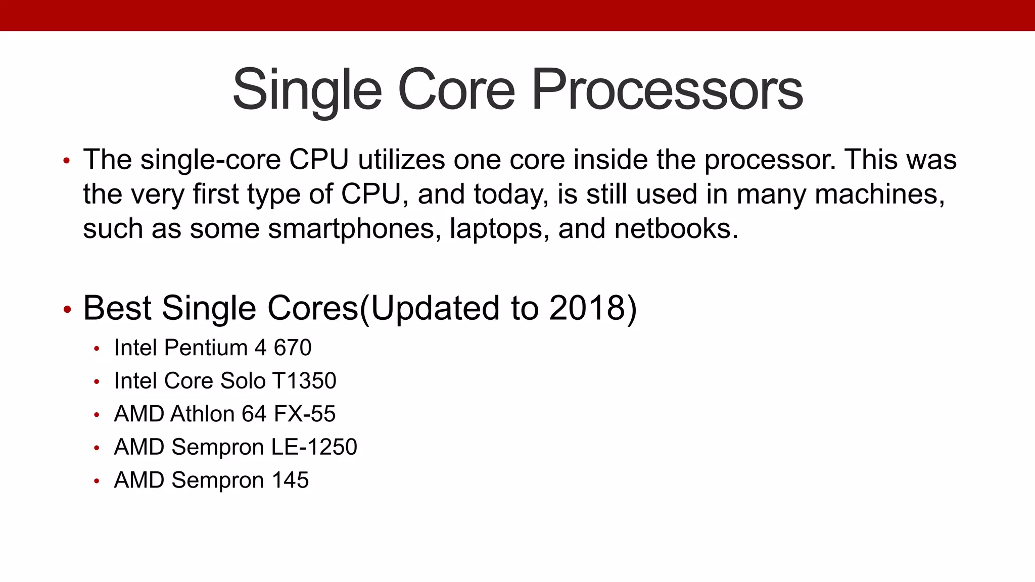 Single and Multi core processor | PPTX