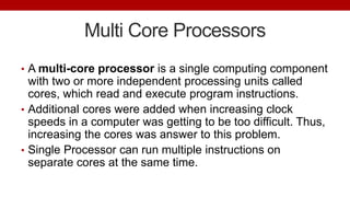 Single and Multi core processor | PPTX