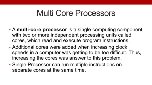 Single and Multi core processor | PPTX