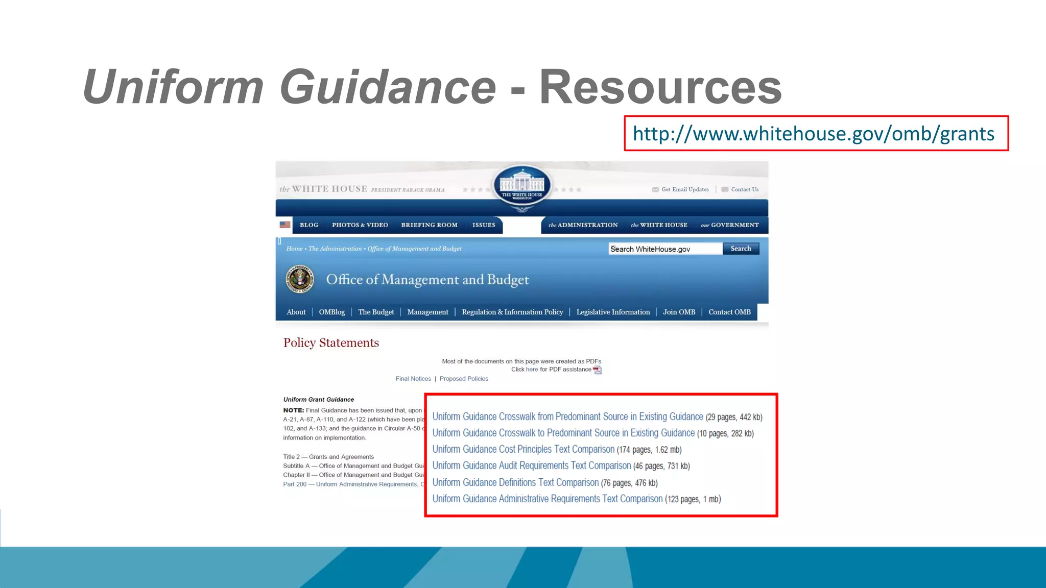 Single audit updates - Uniform Guidance | PPT