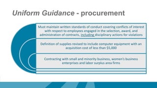 Single audit updates - Uniform Guidance | PDF