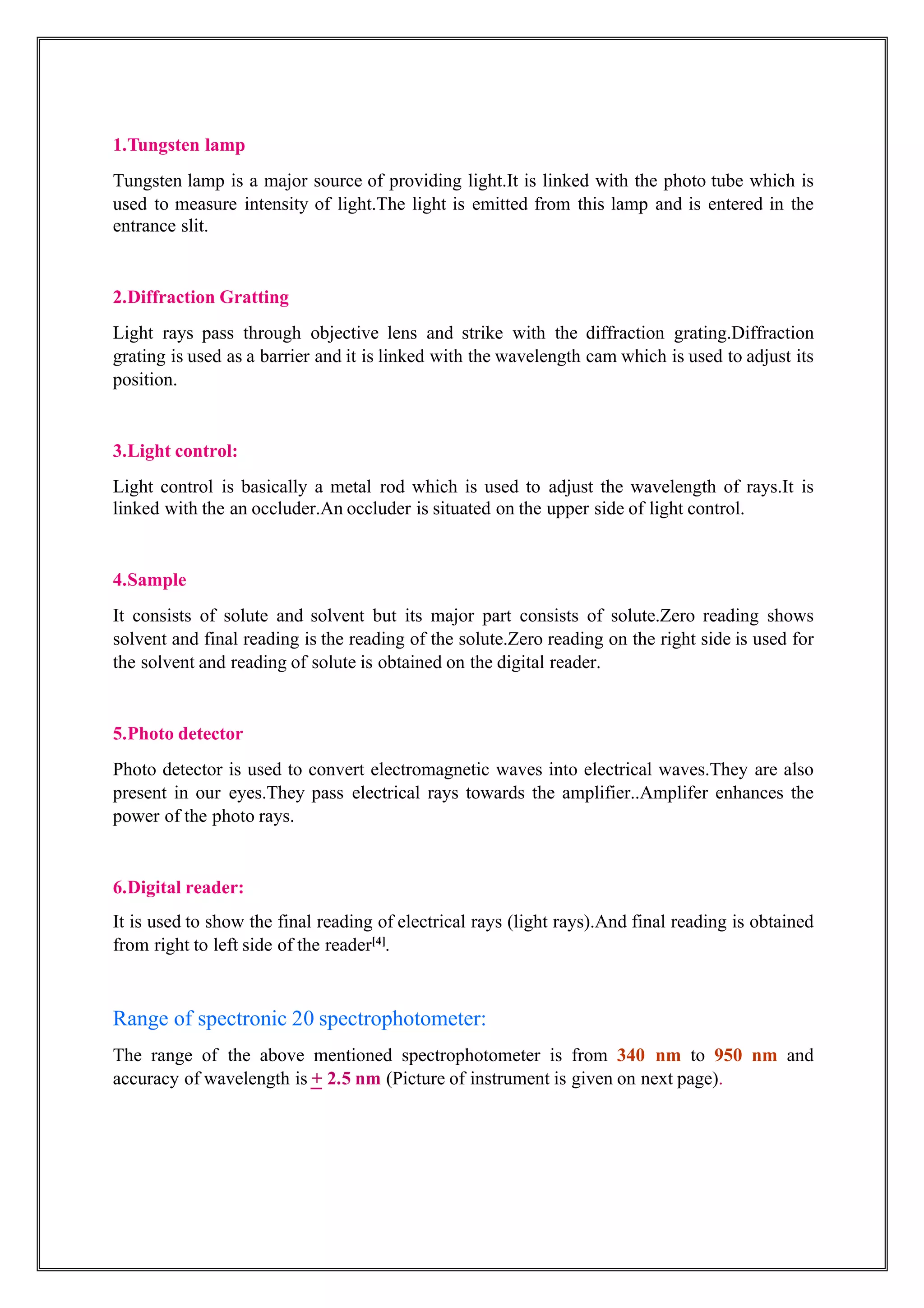 Single beam spectrophotometer | PDF