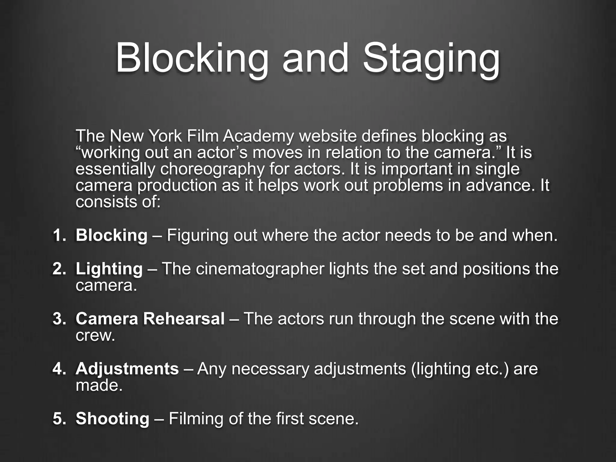 Single Camera Production | PPTX | Cameras and Camcorders | Consumer ...