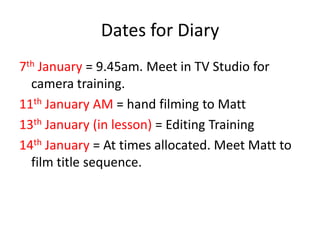 Single camera drama homework | PPTX