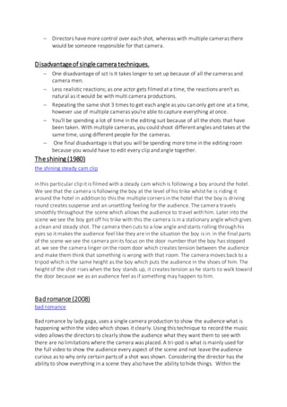 Single camera productions | PDF