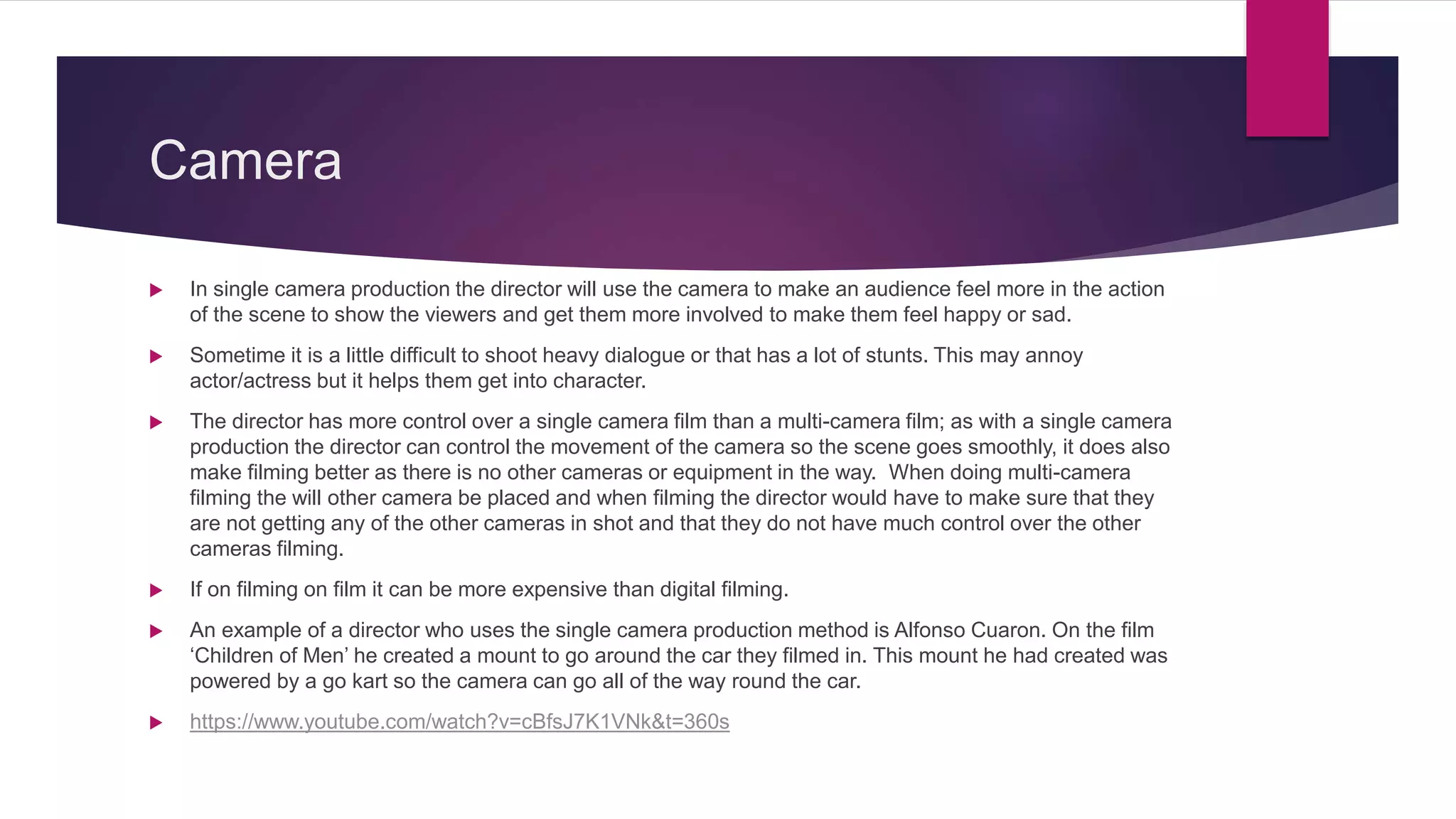 Single camera production techniques | PPT