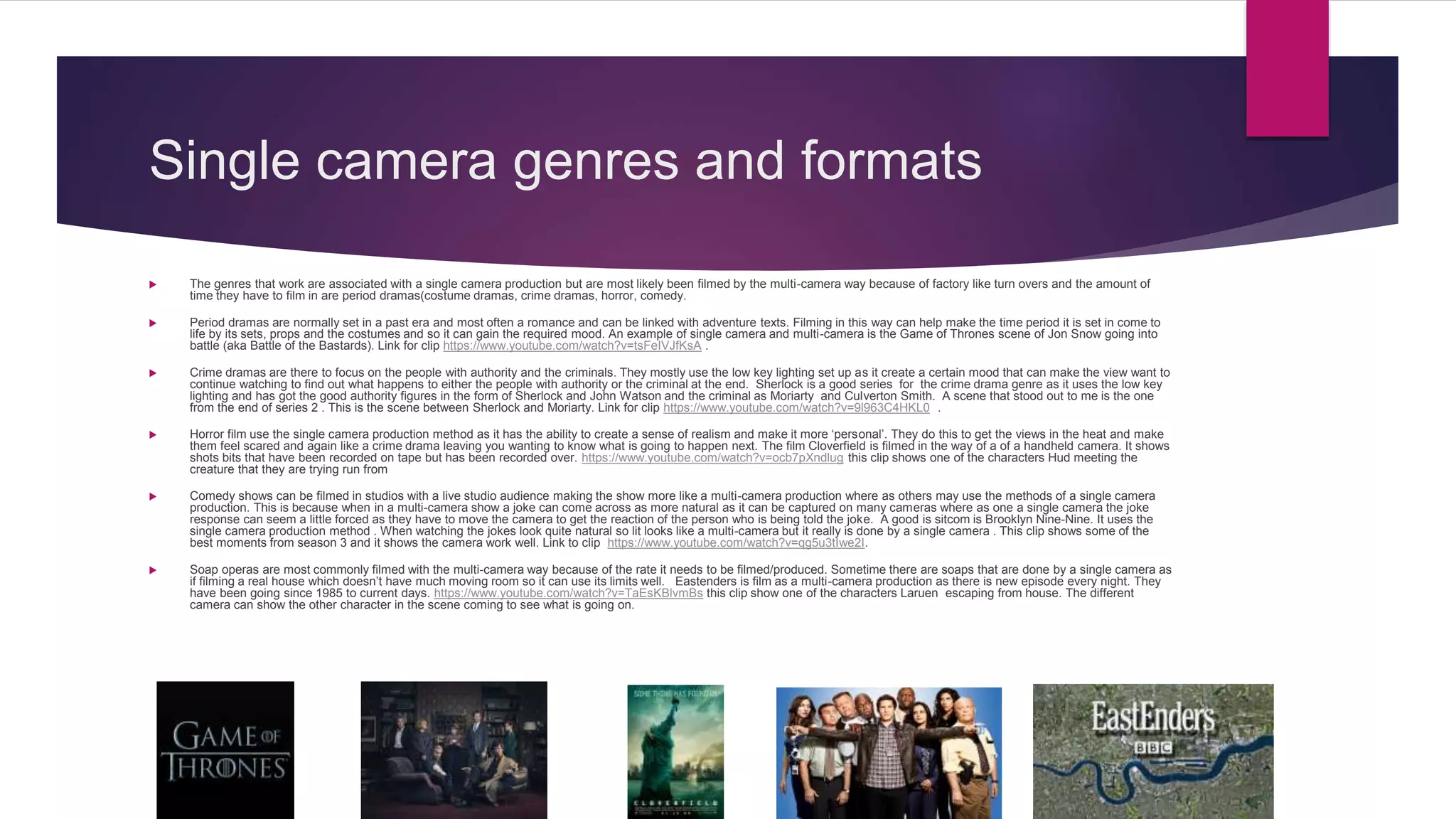 Single camera production techniques | PPT