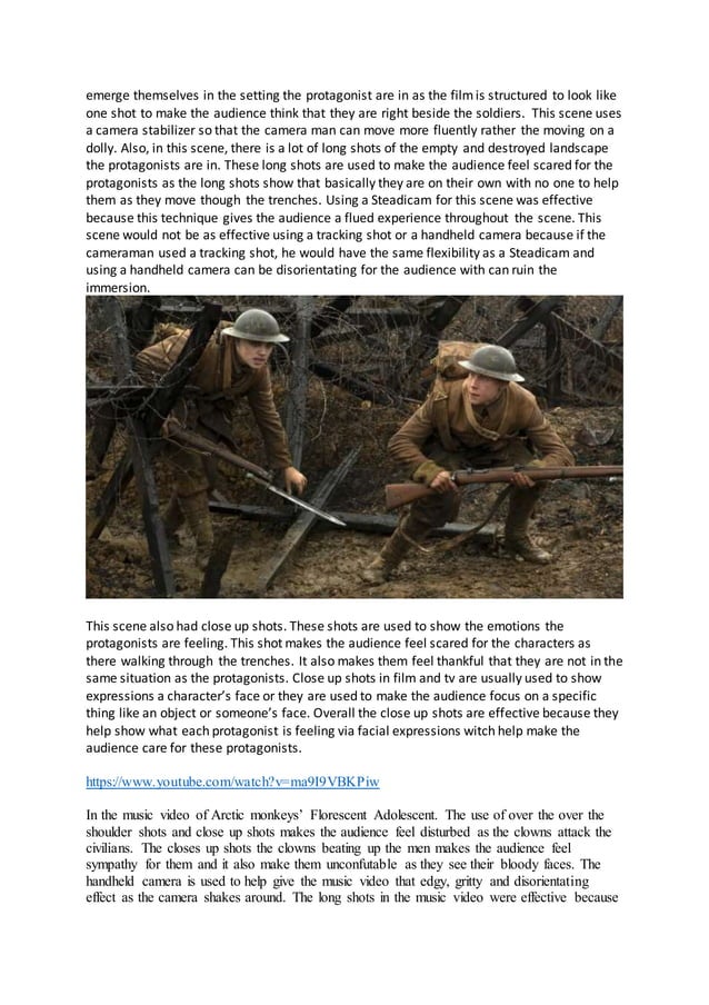 Single camera techniques learning aim a | DOCX