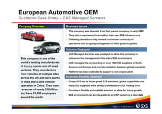 GXS Industry Case Study Slides | PDF