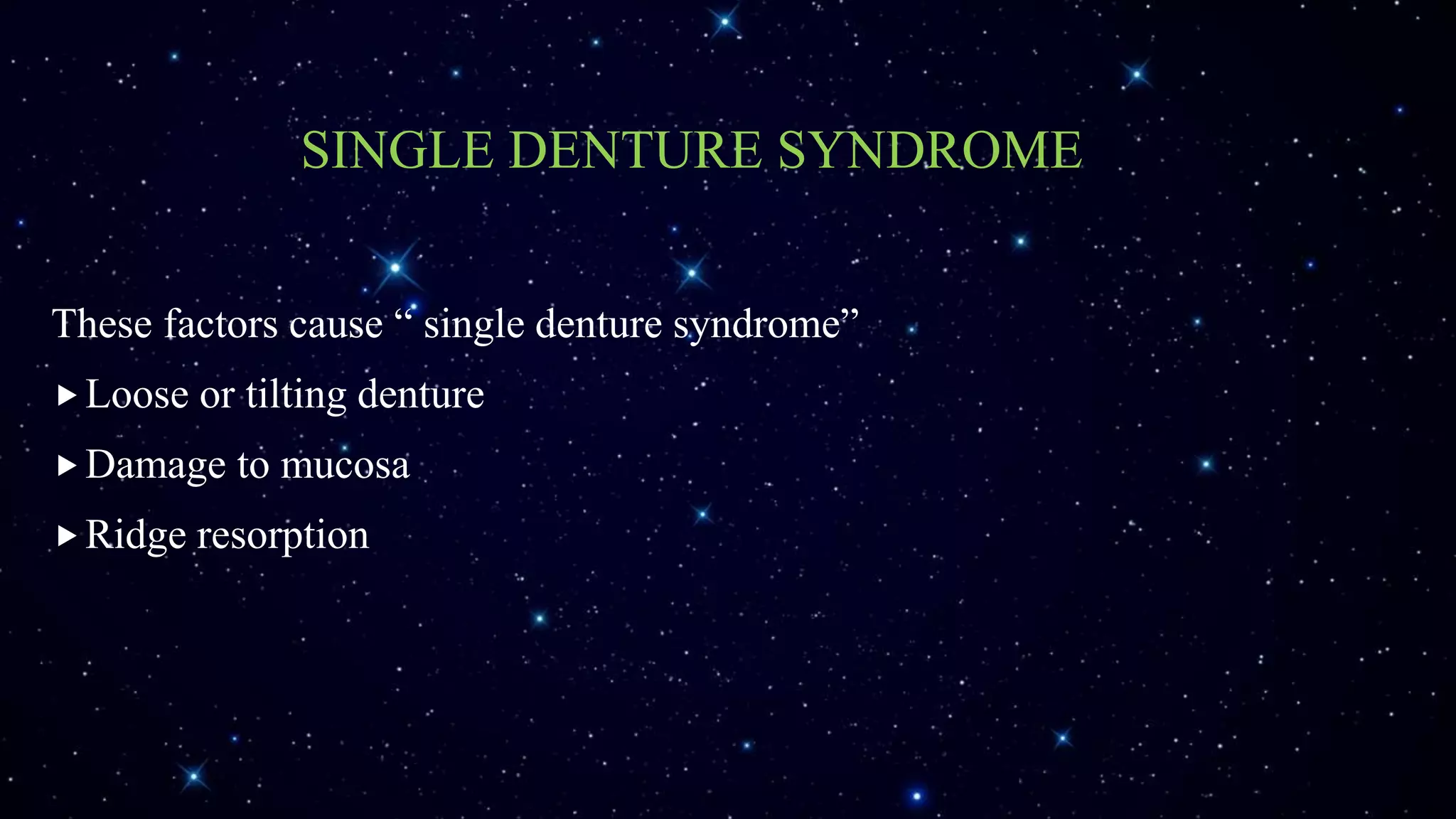 Single complete denture | PPTX