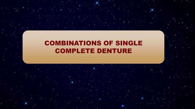 Single complete denture | PPTX