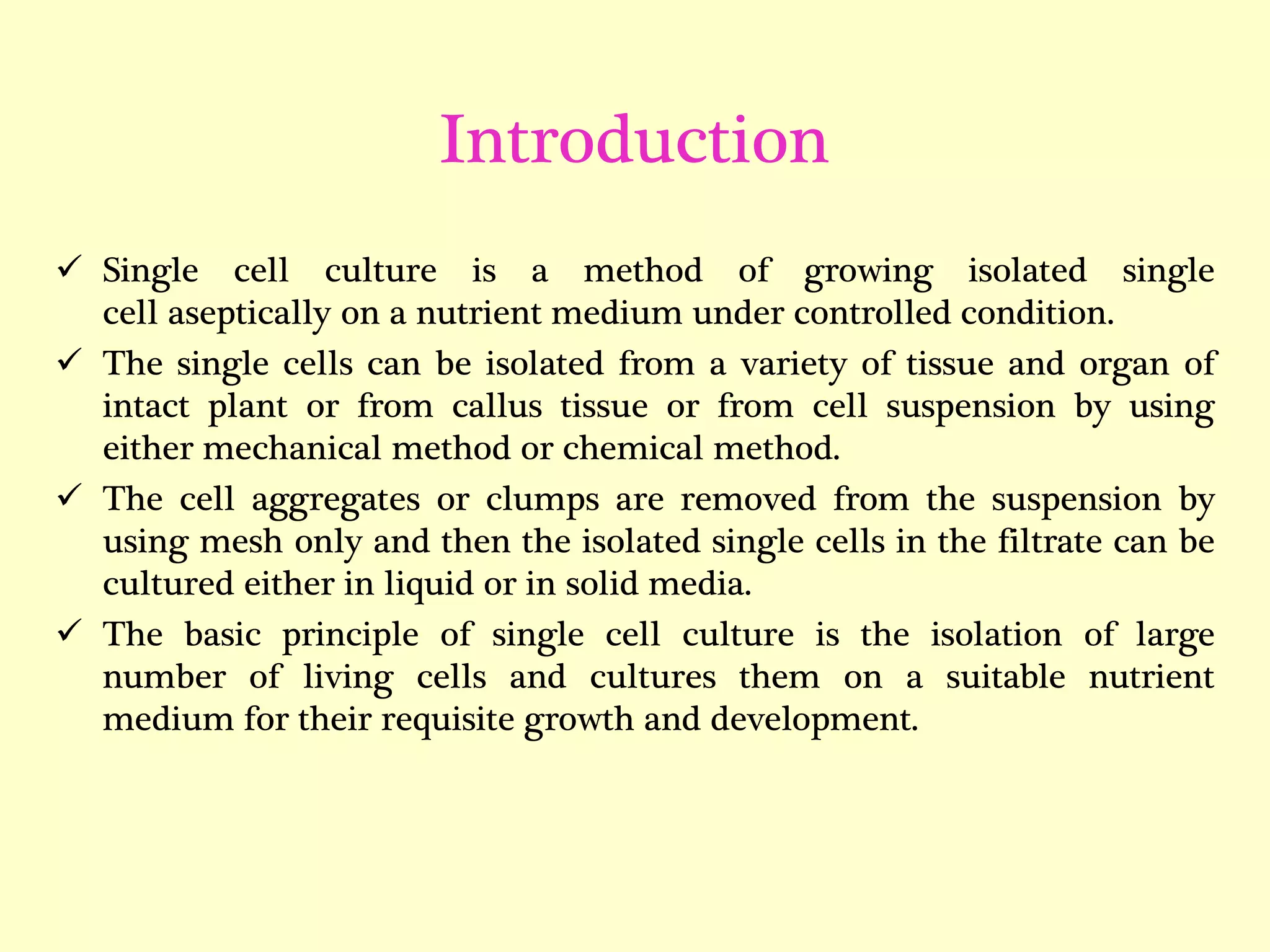 Single cell culture | PPTX