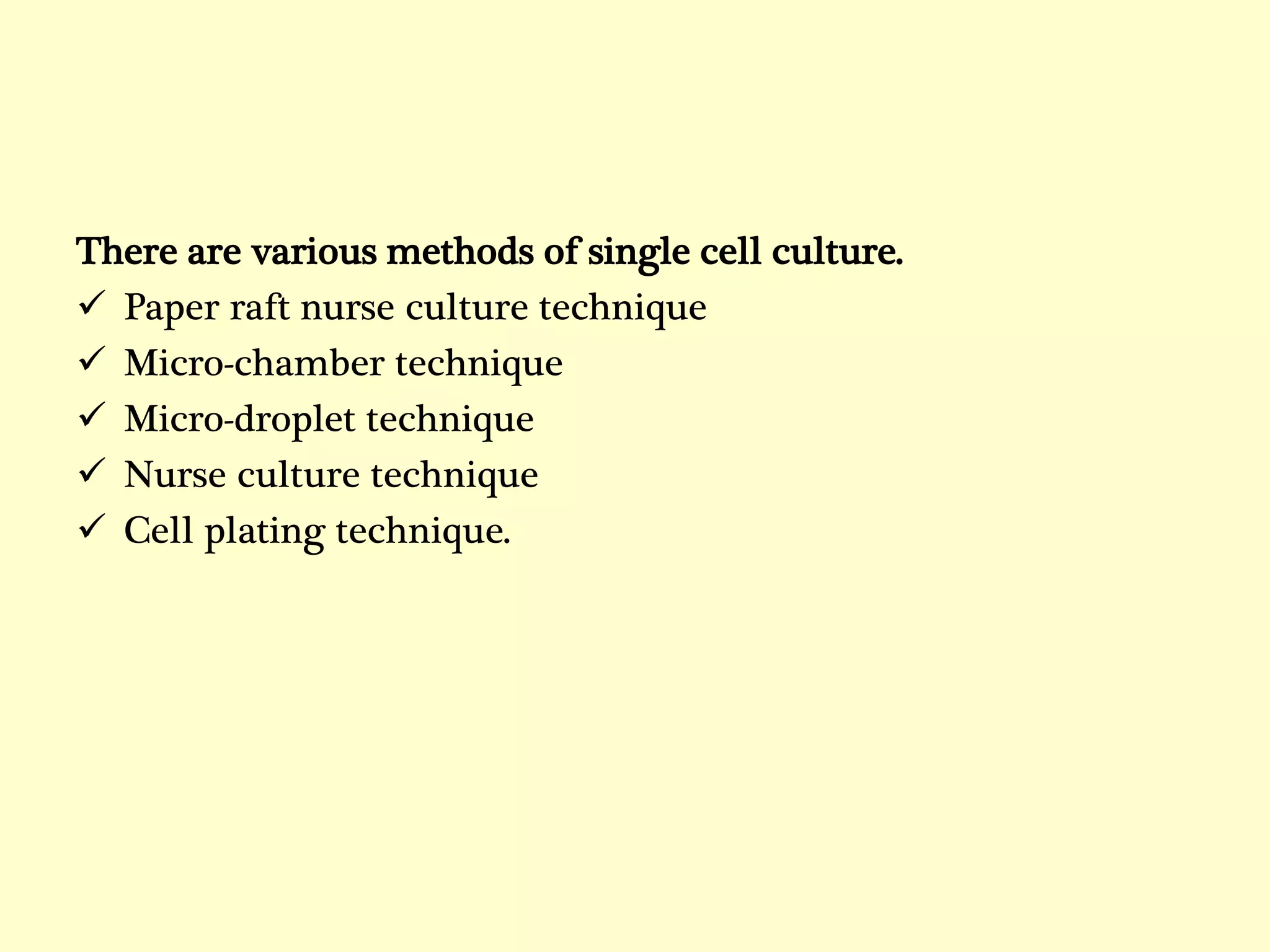 Single cell culture | PPTX