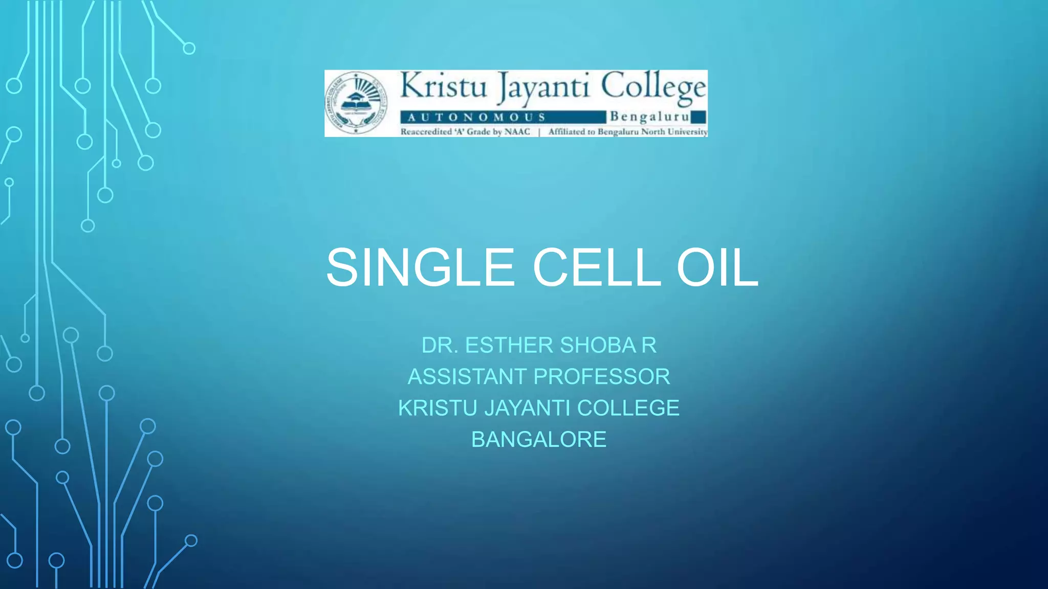 Single cell oil | PPTX