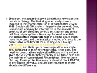 Single cell pcr | PPTX | Genetics | Science