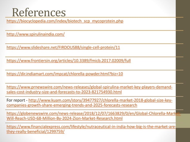 Single cell protein | PPTX | Chemistry | Science
