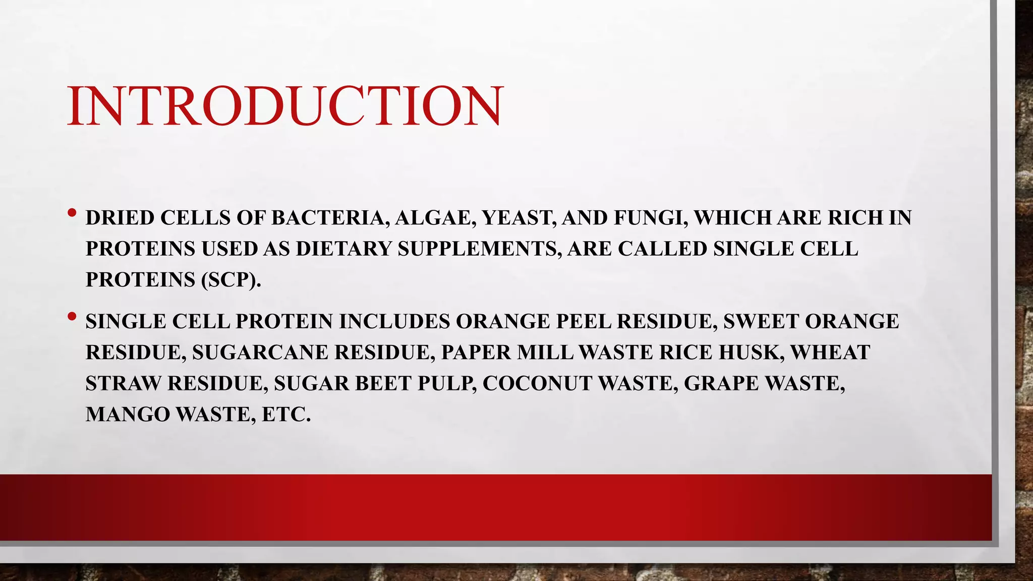 Single cell protein | PPTX