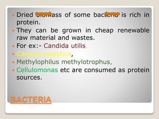 Single cell protein | PPTX