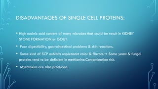 single cell proteins (SCP) ppt,slideshare. | PPTX