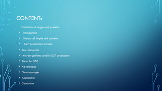 single cell proteins (SCP) ppt,slideshare. | PPTX