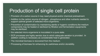Single cell protein(scp) | PPTX