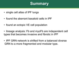 Single-Cell RNAseq in IPF | PPTX