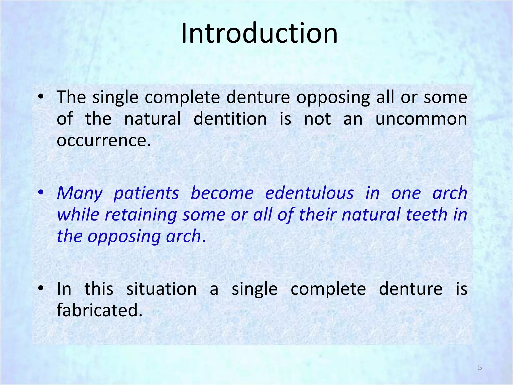 Single complete denture | PPTX