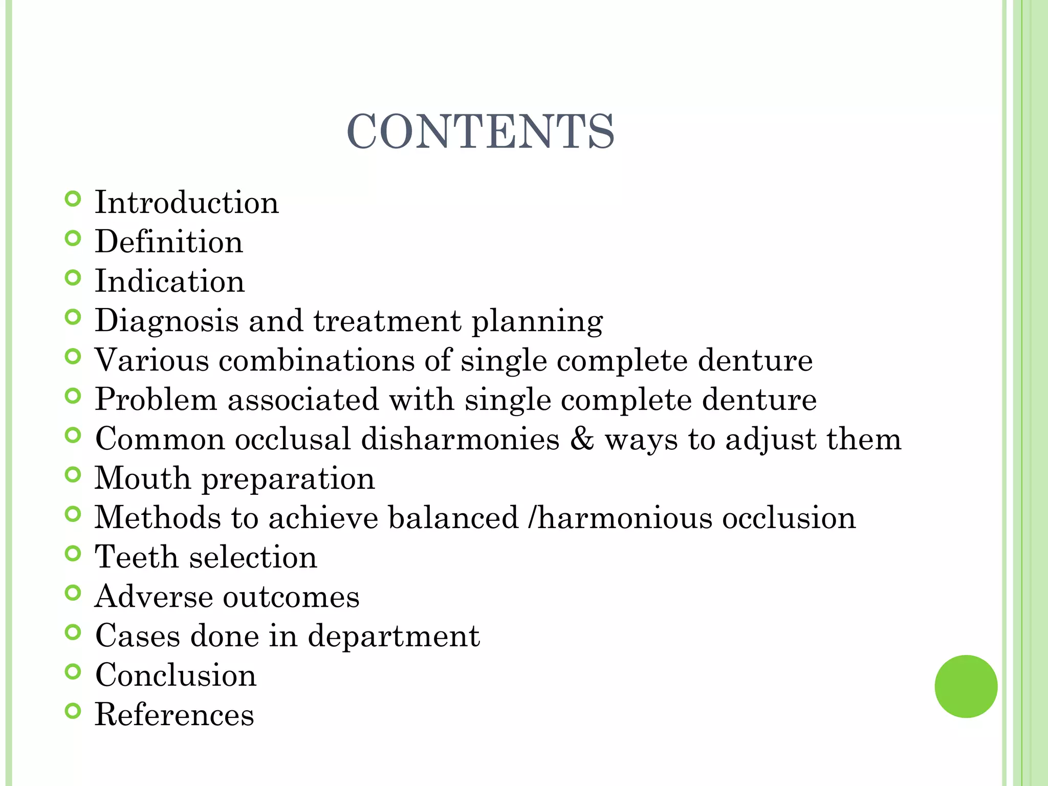 Single Complete Denture | PPT