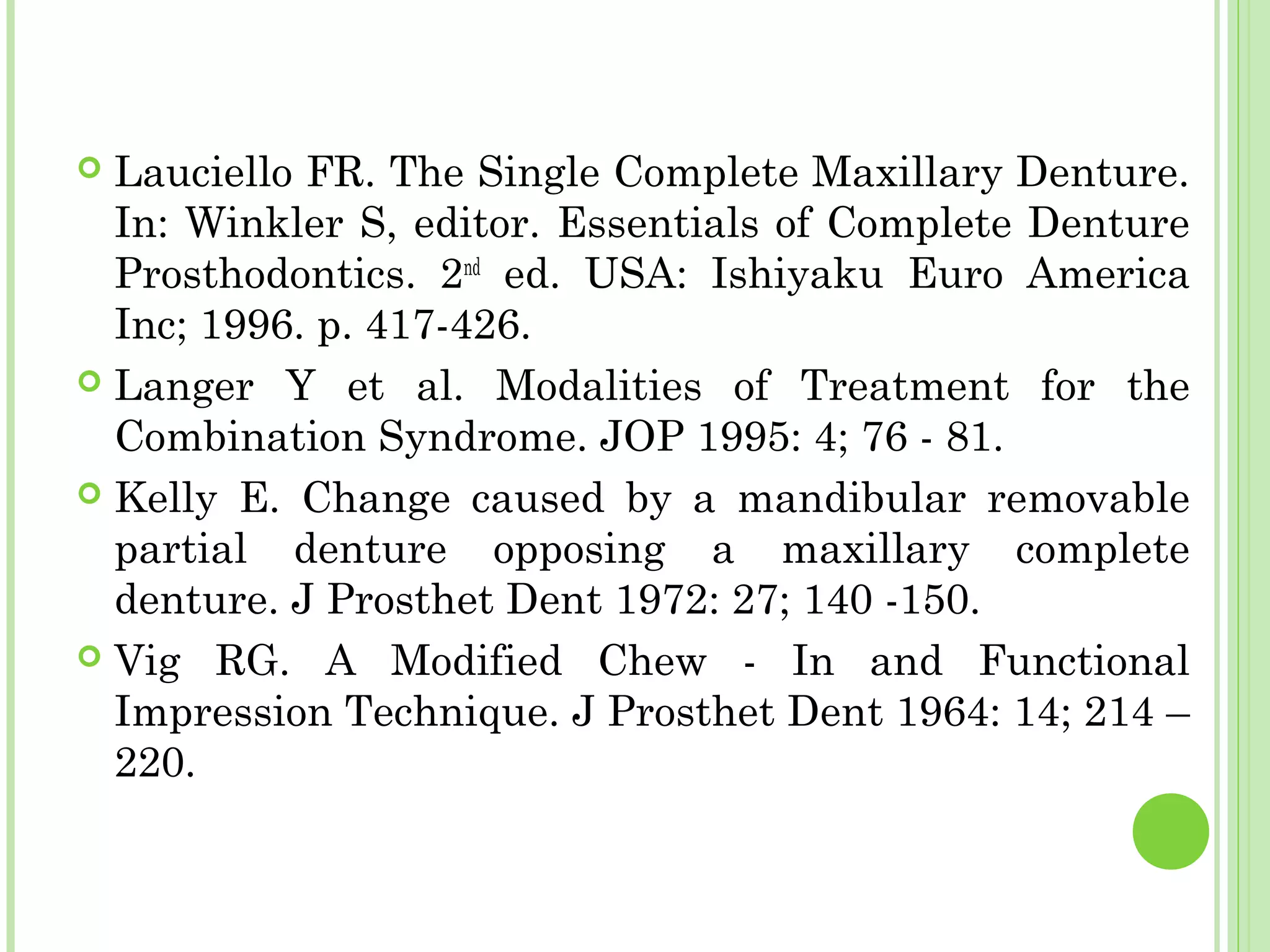 Single Complete Denture | PPT