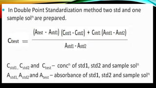 Single component analysis (uv visible spectroscopy) by mr. pradeep ...