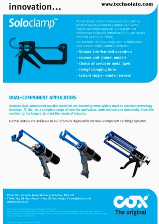 PC COX Single Component Applicators | PDF | Computing | Technology & Computing